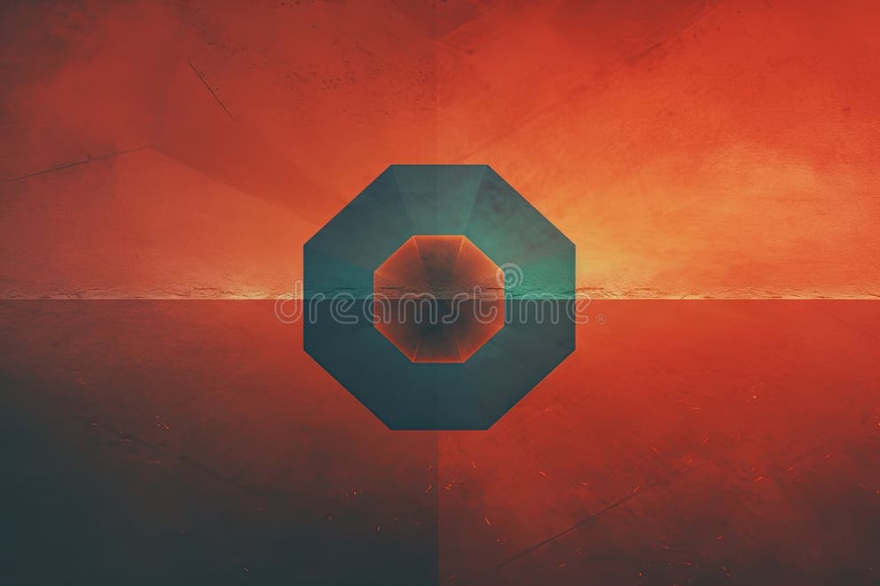 Clean and Minimalistic Background with a Centered Hexagon, Representing ...