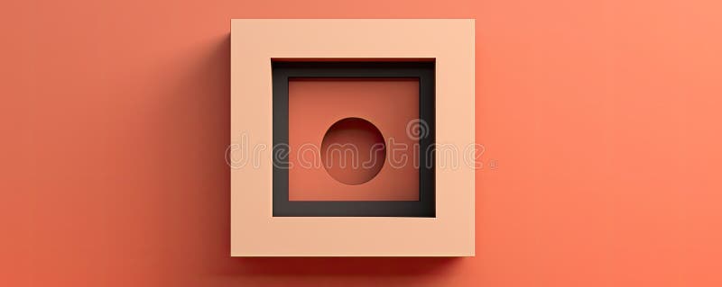 Clean and Minimalistic Background with a Centered Square, Representing ...