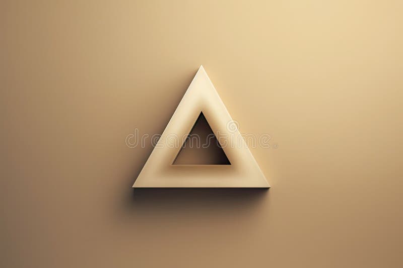 Clean and Minimalistic Background with a Centered Triangle, Conveying ...