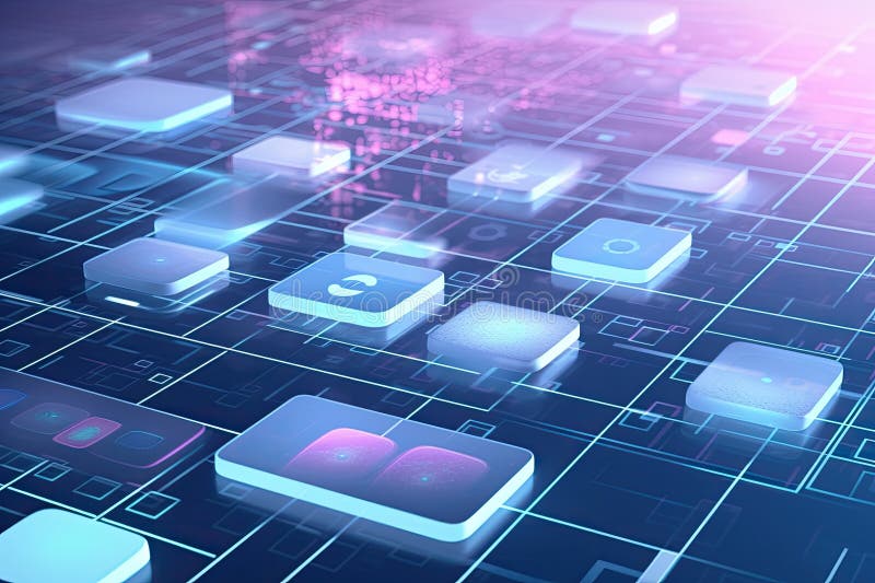 Clean and Minimalistic Background with Translucent Screens and Abstract ...