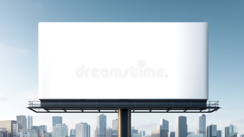A Clean and Minimalistic Billboard Design Featuring a White Background ...