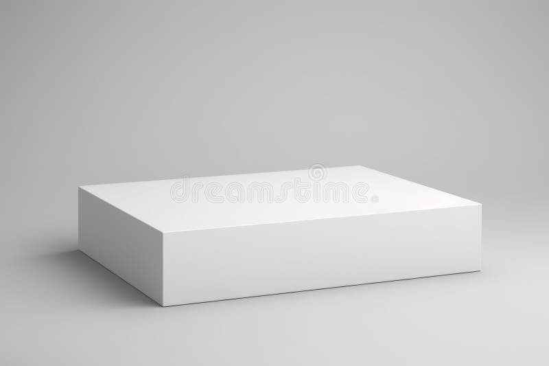 Clean and Minimalistic Box Mock Up on a Plain White Card Stock ...