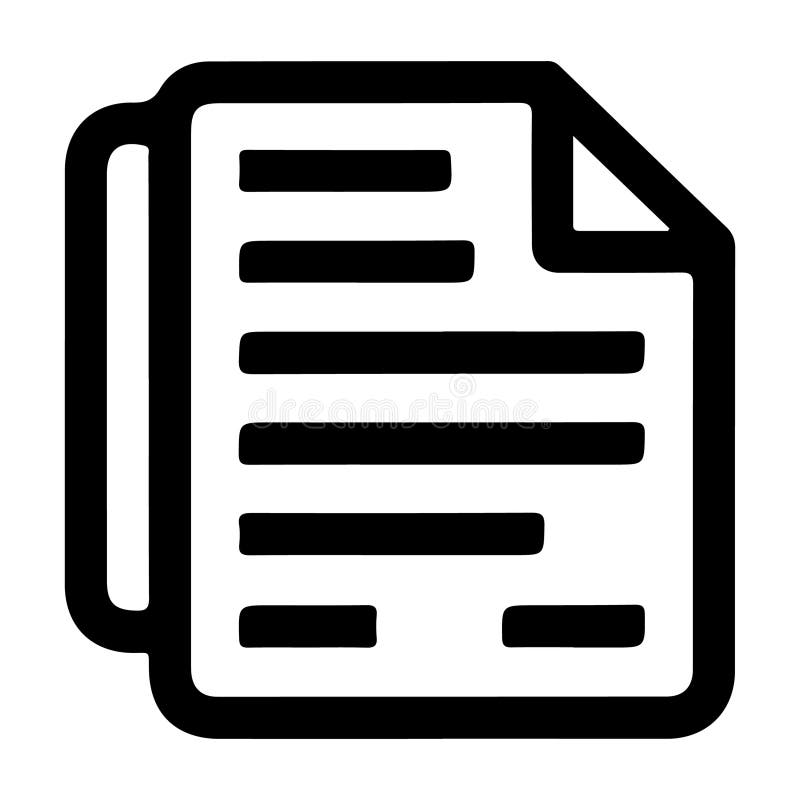 Simple Document Icon Depicting a Text File Stock Illustration ...
