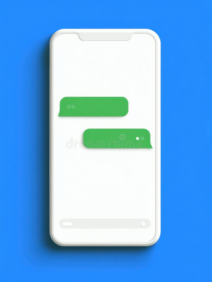 Flat-style Messenger User Interface Displaying an Empty Chat Screen ...