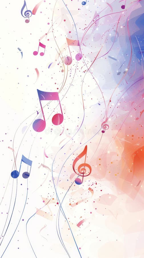 Clean and Minimalistic Musical Notes Design Isolated on White ...