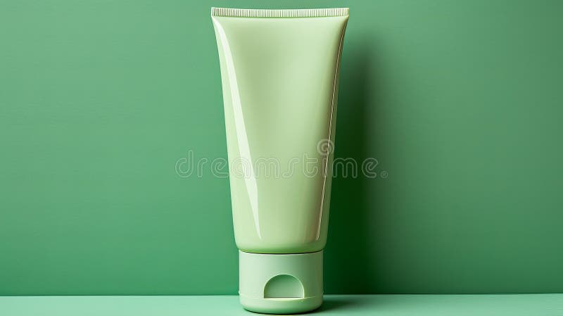 A Simple Green Tube of Cream Placed Against a Matching Solid Green ...