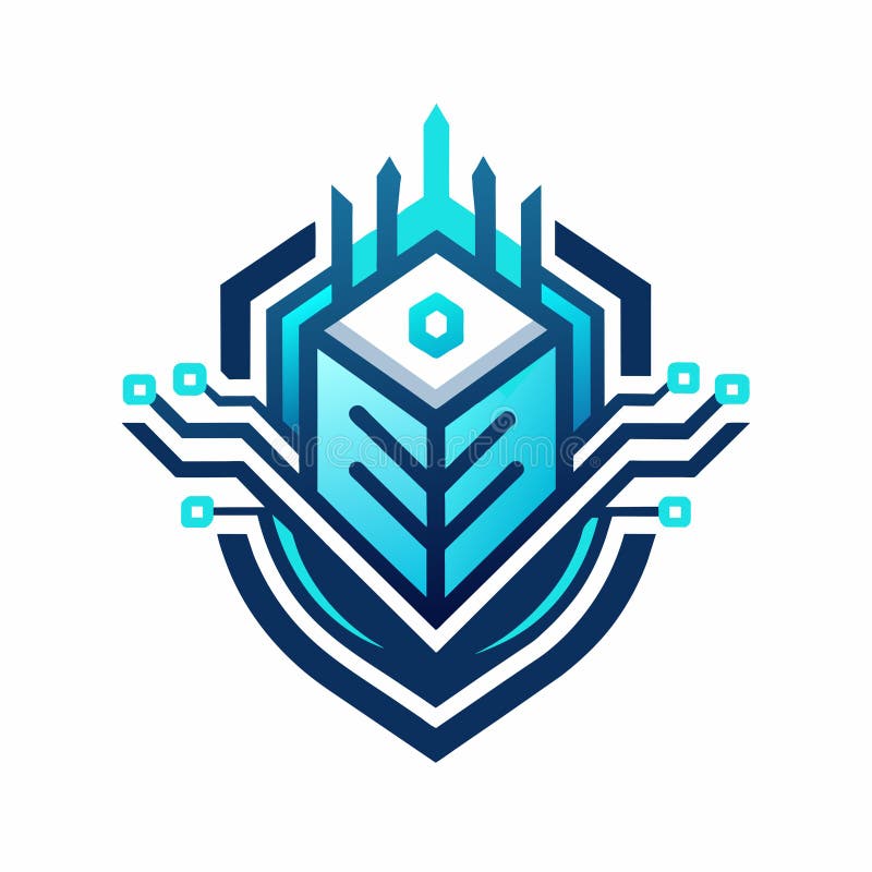 Clean Minimalistic Tech Startup Logo Design Featuring a Blue and Teal ...