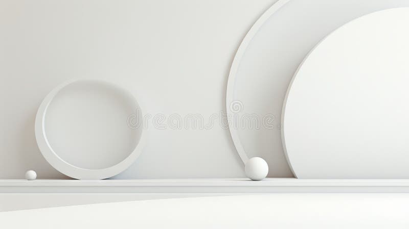 Clean and Minimalistic White Abstract Design Stock Illustration ...