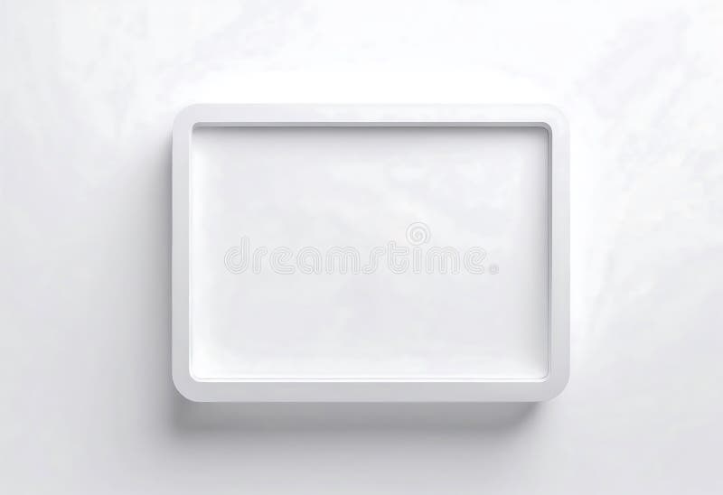 Minimalistic Blank White Backdrop with a Rectangular Frame Provides ...