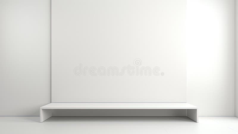 Clean and Minimalistic White Blank Wall Background for Studio Room ...