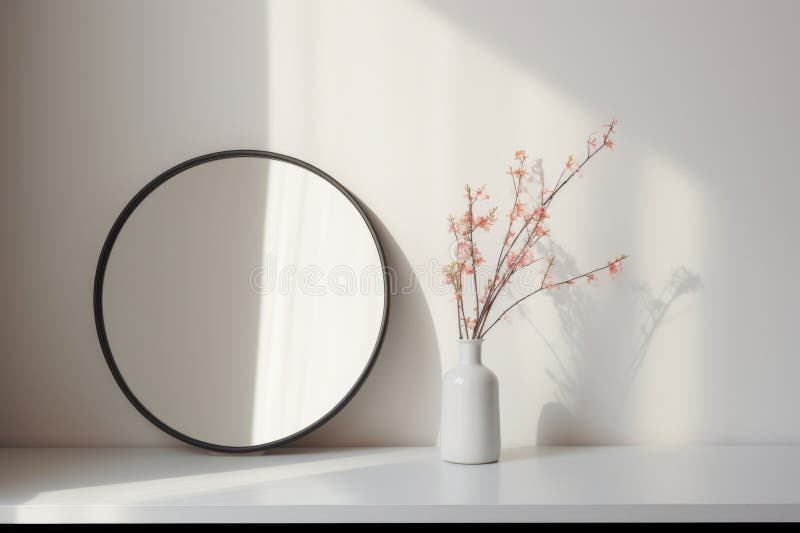 A Clean Mirror Reflecting a Simple Scene Stock Image - Image of ...