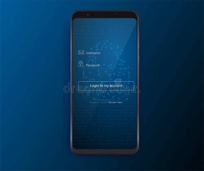 Clean Mobile UI Design Concept. Login Application with Password Form ... Clean Mobile UI Design Concept. Login Application with Password Form ...