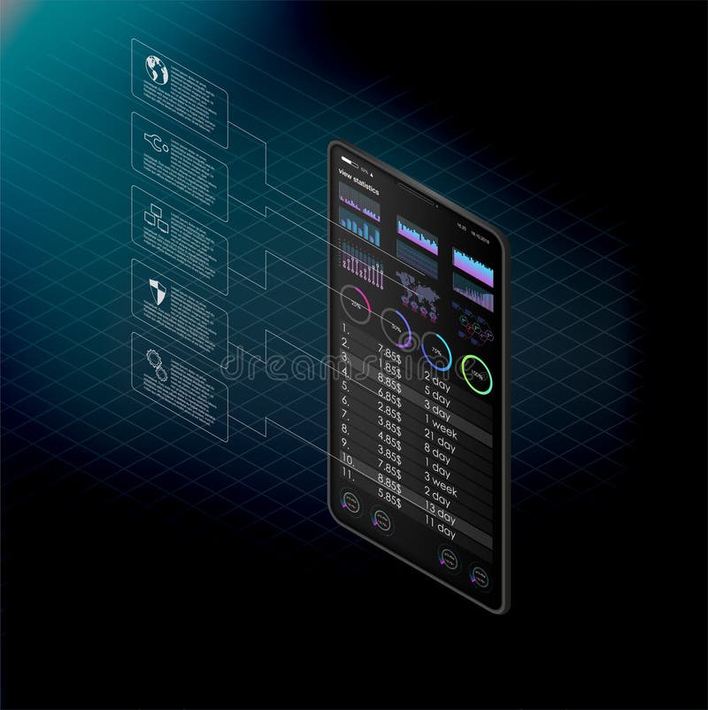 Clean Mobile UI Design Concept. Trendy Mobile Banking. Cryptocurrency ...