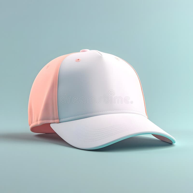 Clean Mock Up of Cap,front Side, Light Pastel Stock Image - Image of ...