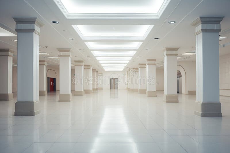Clean Mock Up Hall with Endless Design Potential Stock Illustration ...