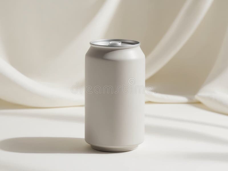 Clean Mockup of Matte Finish Can on Pastel Background. Stock Image ...