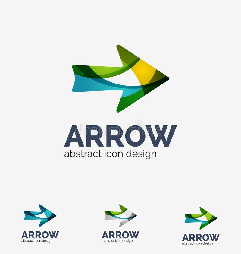 Clean Moden Wave Design Arrow Logo Stock Vector - Illustration of brand ...