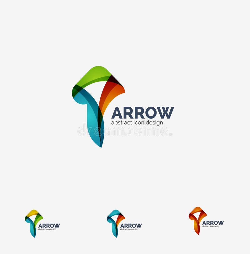 Clean Moden Wave Design Arrow Logo Stock Vector - Illustration of ...