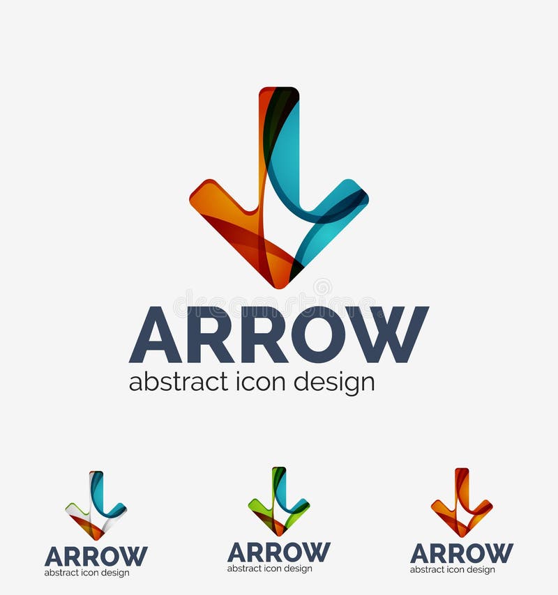 Clean Moden Wave Design Arrow Logo Stock Vector - Illustration of ...