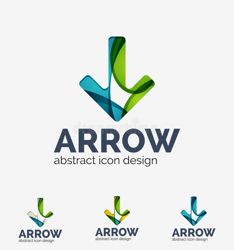 Clean Moden Wave Design Arrow Logo Stock Vector - Illustration of ...