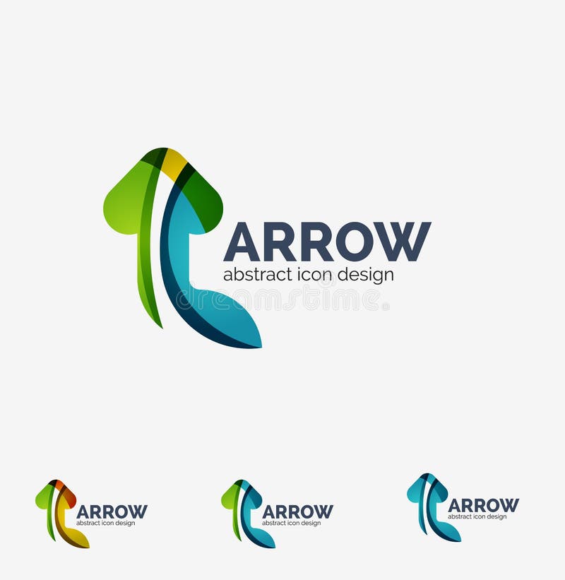 Clean Moden Wave Design Arrow Logo Stock Vector - Illustration of ...