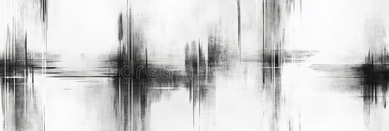 Minimalist Black and White Abstract Pattern with Fine Lines and Smooth ...