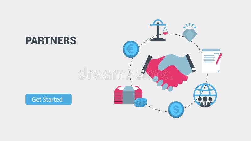 Clean Modern Animation Business Infographic Partners Stock Footage ...
