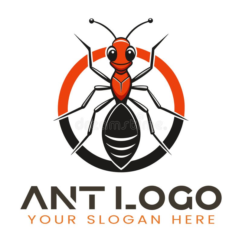 Modern Ant Logo with Bold Typography and Eco-Friendly Design Stock ...