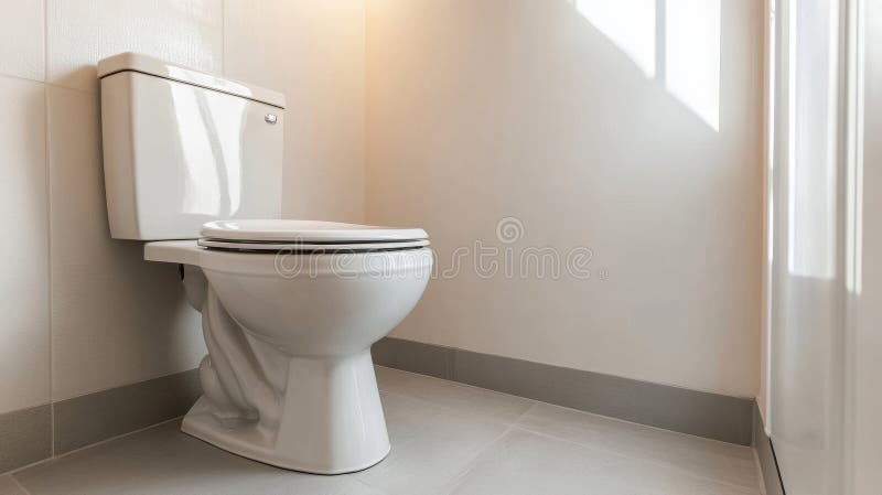 A Clean, Modern Bathroom Featuring a White Toilet in a Well-lit Space ...