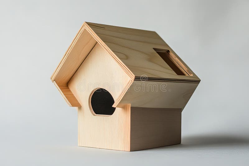 A Clean and Modern Birdhouse Designed with Geometric Shapes Picture ...