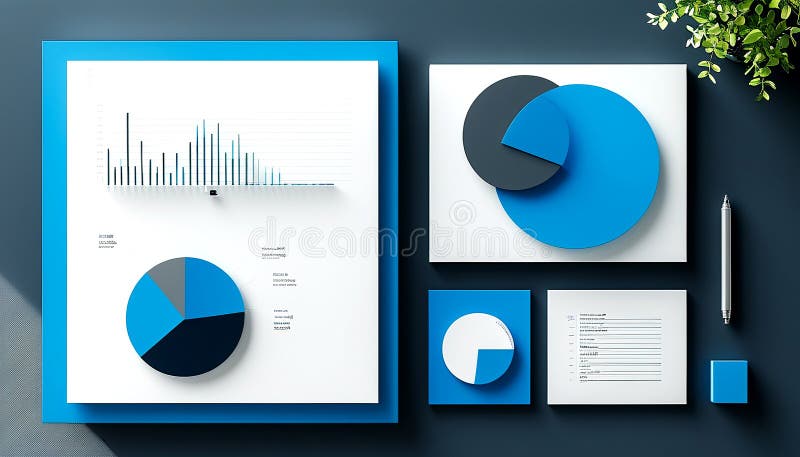 Clean and Modern Data Visualization Layout Featuring Blue and White ...