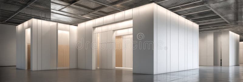 Clean and Modern Display of Modular Wall and Ceiling Panels in a ...