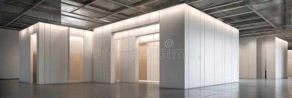 Clean and Modern Display of Modular Wall and Ceiling Panels in a ...