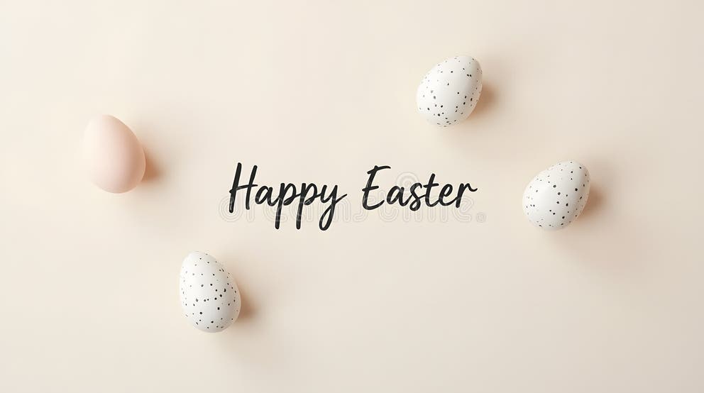 Happy Easter Greeting stock illustration. Illustration of elegant ...