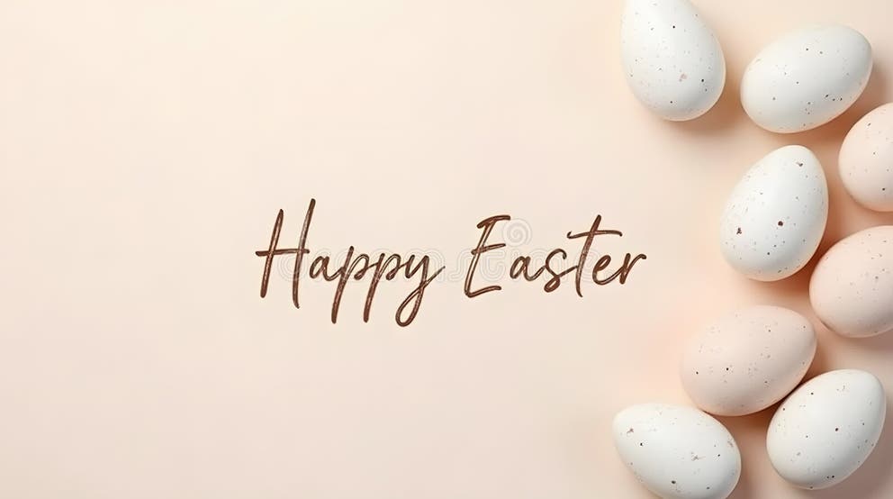 Happy Easter Greeting stock illustration. Illustration of pastel ...