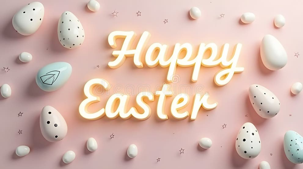 Happy Easter Greeting stock illustration. Illustration of simple ...