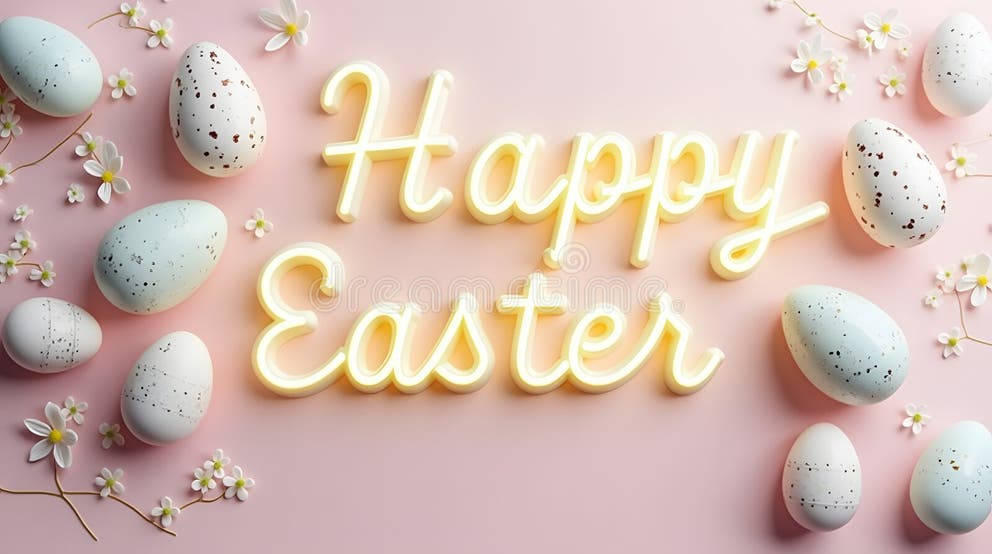 Happy Easter Greeting stock illustration. Illustration of refined ...