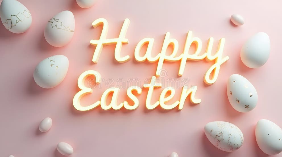 Happy Easter Greeting stock illustration. Illustration of gentle ...