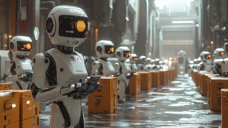 Sleek Automated Transport Pods in Facility Stock Image - Image of ...