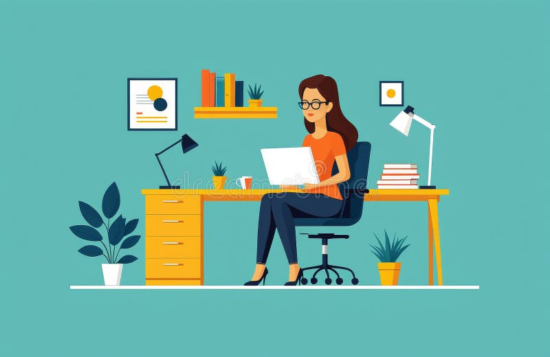 Flat Style Illustration stock image. Image of aesthetics - 341658815