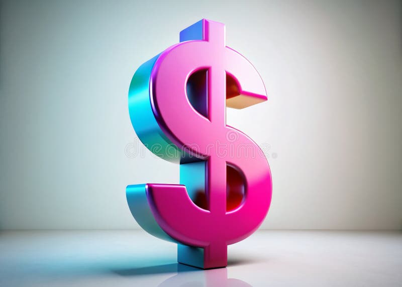 Simple Dollar Sign Icon on White a Minimalist Financial Image for ...