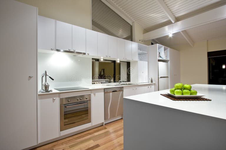 Clean Modern Kitchen stock image. Image of living, common - 4725955