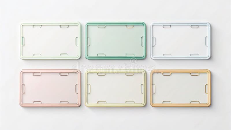 Clean and Modern License Plate Icons a Comprehensive Vector Collection ...