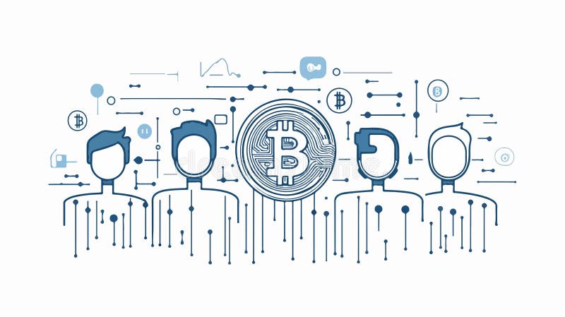 Clean and Modern Line Art Illustration Featuring Five Simplistic Human ...