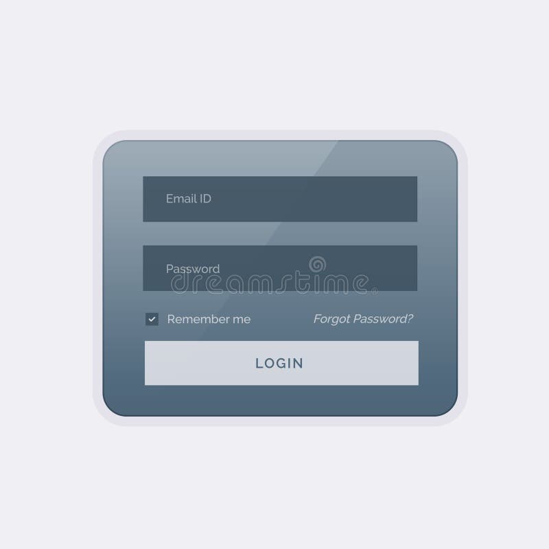 Modern Login Page Template Design Stock Vector - Illustration of ...
