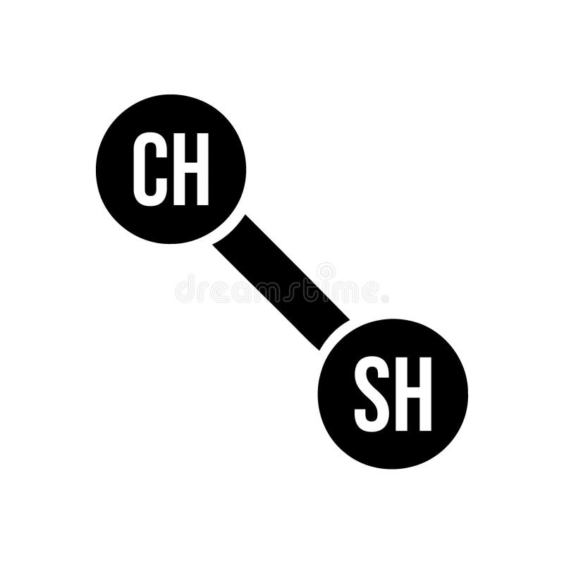 Ch Sh Initials Connection Simple Connected Letter Mark Logo Stock ...