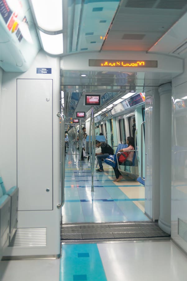 Clean and Modern Metro Train, Part of Dubai S Advanced, High-tec ...