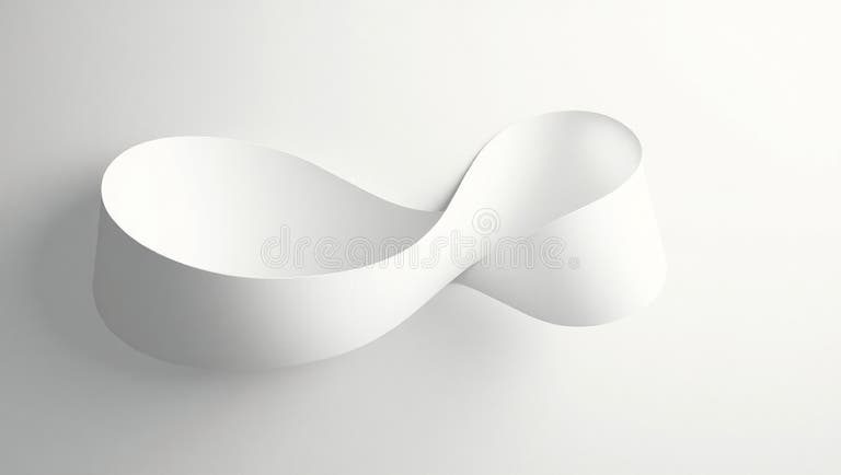 Abstract White Paper Infinity Loop Design Stock Illustration ...