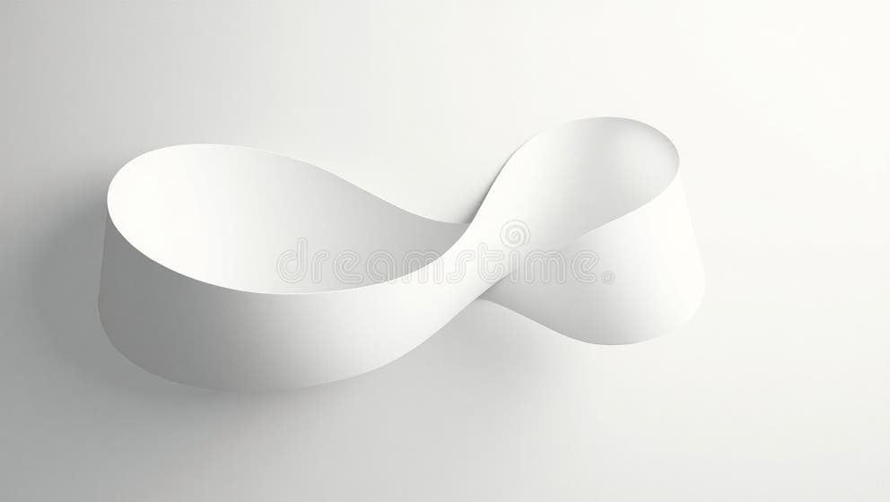 Abstract White Paper Infinity Loop Design Stock Illustration ...