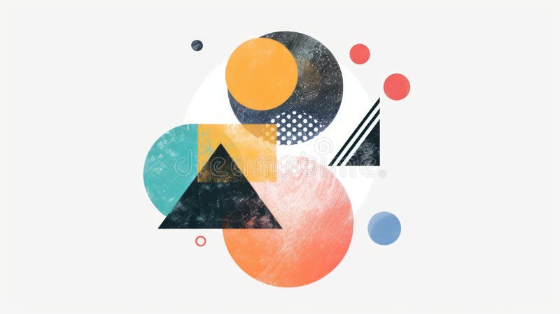 Clean and Modern: Minimalist Shapes of Circles, Triangles, Squares with ...